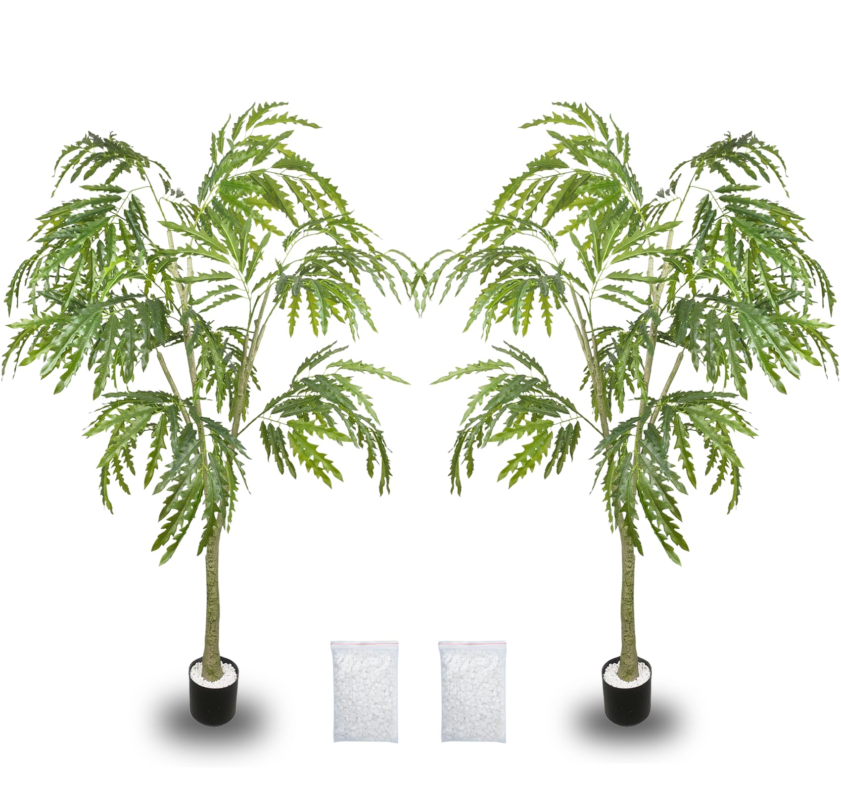 Amazon.com: tonchean 6ft Tall Artificial Shrub Trees Large Fake Phoenix ...