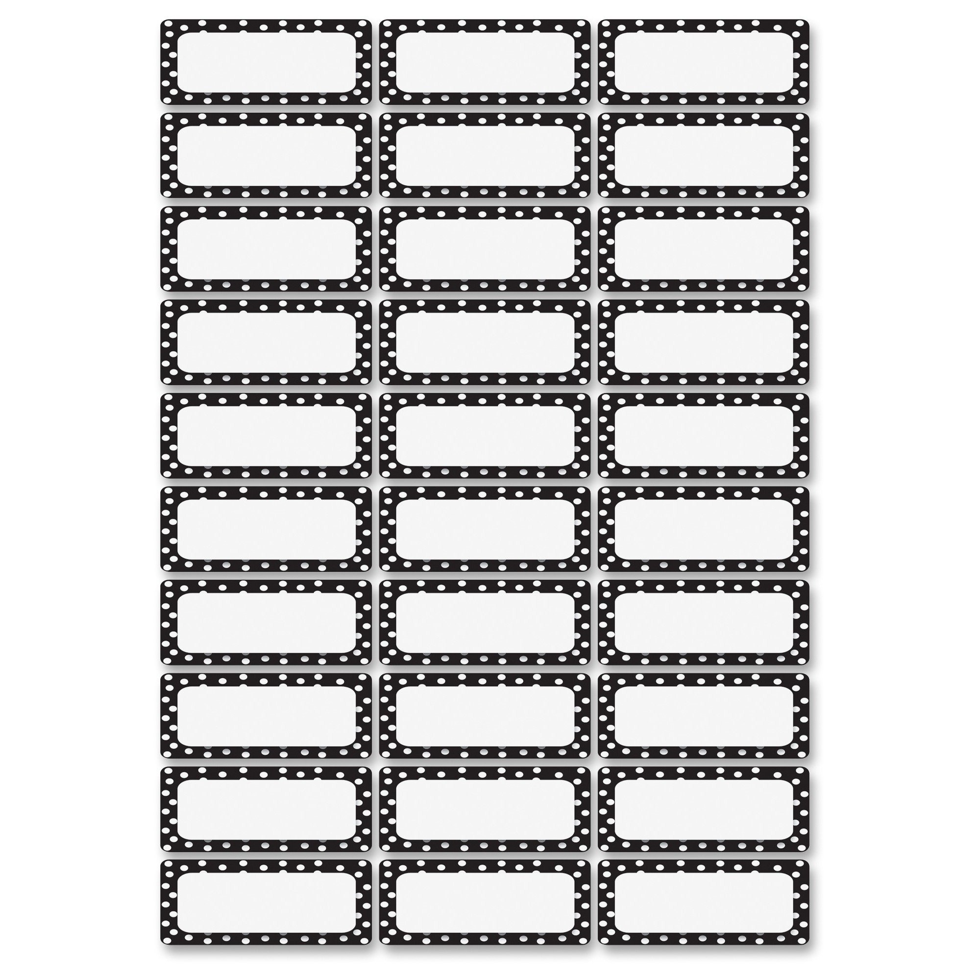 Amazon.com: Ashley Productions Black Dots Magnetic Small Nameplates ...