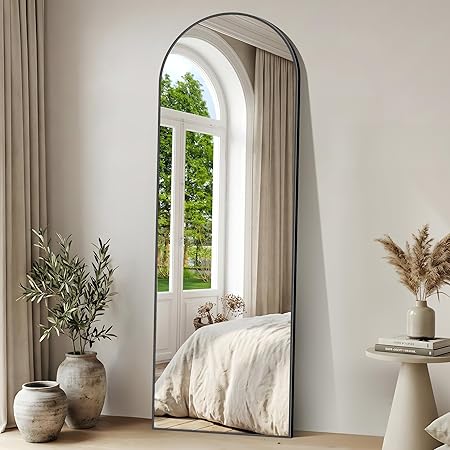 KOCUUY Arched Full Length Mirror, 64" x 21" Floor Length Mirror Full ...