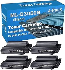 Amazon.com: 4-Pack Compatible High Yield ML-3050, ML-3051, ML-3051N, ML-3051ND Laser Printer ...