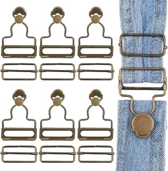 Amazon.com: 6 Sets Overalls Buckles, 1.25 inch Metal Overall ...