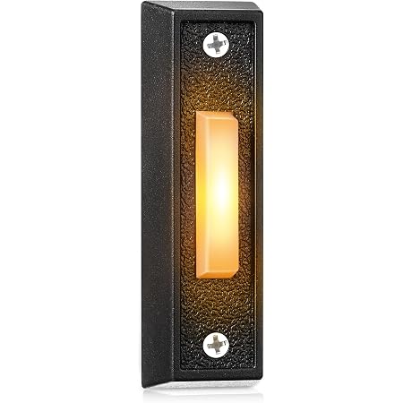Metal Doorbell Button,Door Bell Push Button Lighted Wall Mounted Door ...