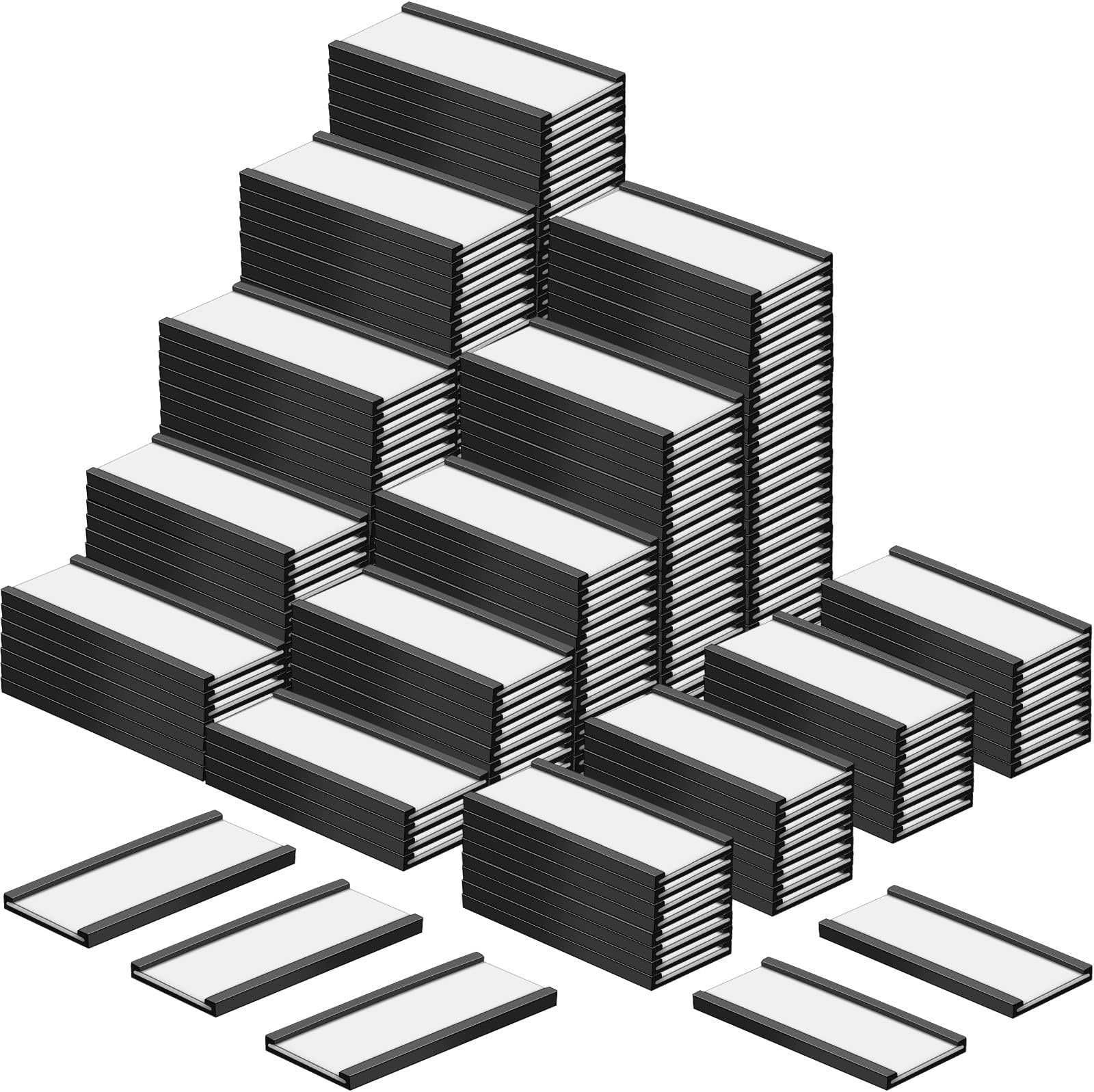 Amazon.com : 100 Pieces Magnetic Label Holders Labels Racks with ...