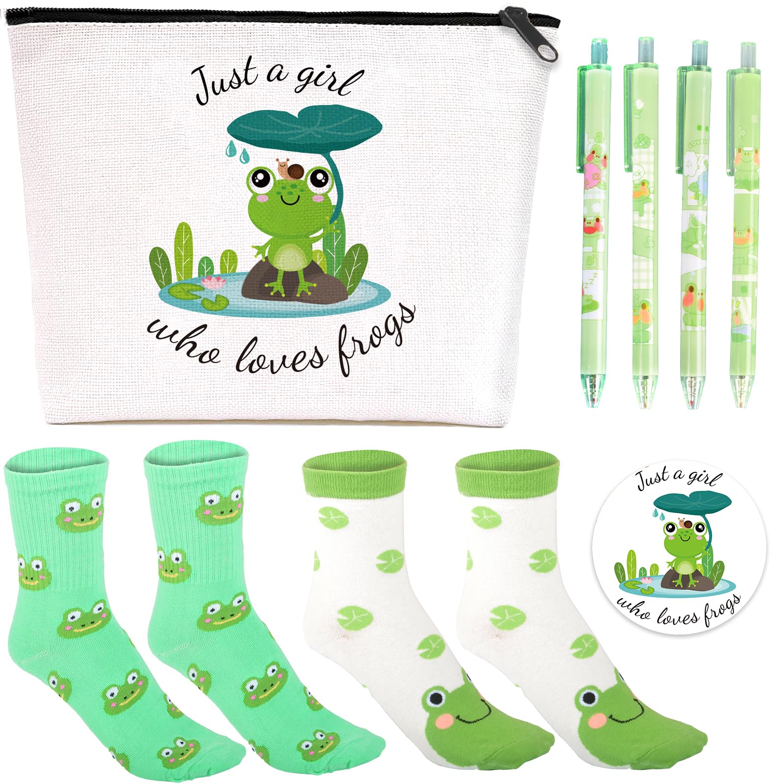 Amazon.com: CIXICM Frog Gifts for Frog Lovers, Includes Frog Makeup Bag ...