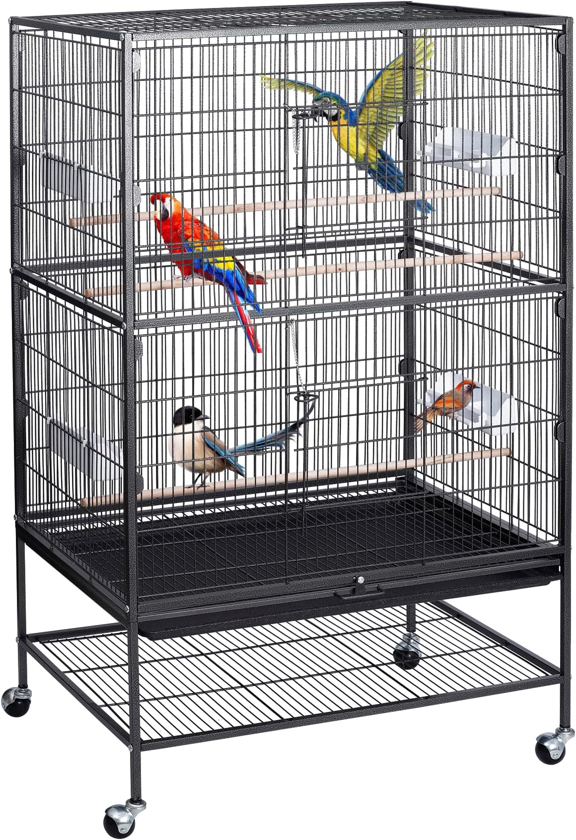 Amazon.com : SUPER DEAL 68-inch Large Bird Cage with Rolling Stand ...