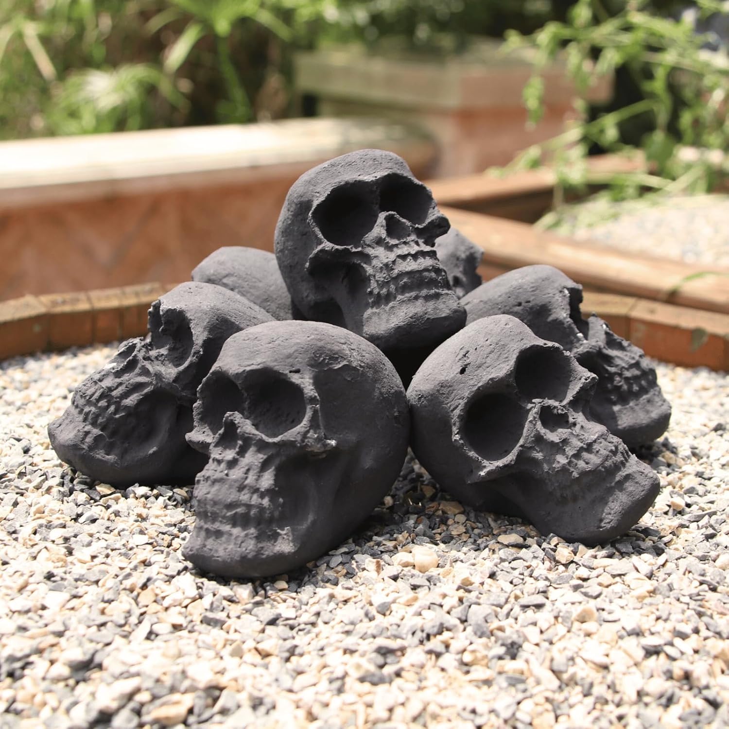 Amazon.com: Heyfurni Ceramic Skulls for Fire Pit, Outdoor Fire Tables ...