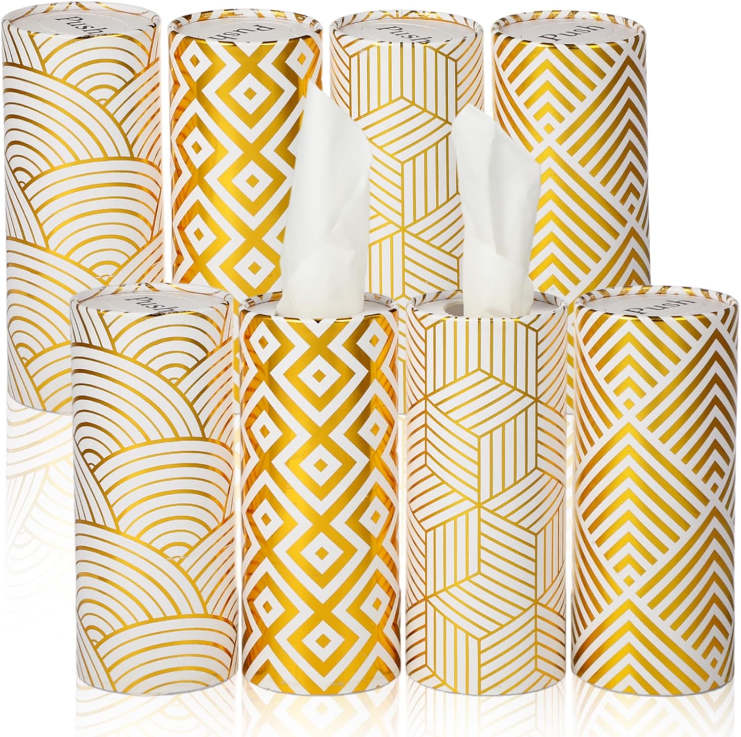 Amazon.com: Kosiz 8 Pieces Cylinder Car Tissues Boxes with 3 Ply Facial ...