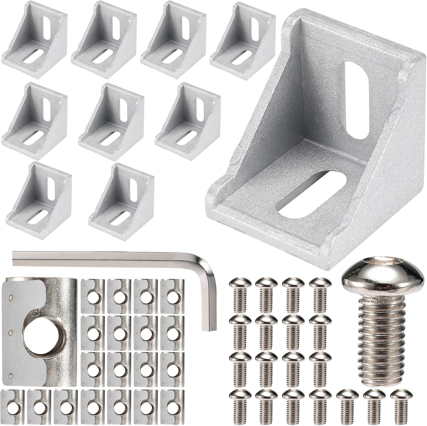Amazon.com: BELLA BAYS 40Series 10Sets Silver 4040A Corner Bracket ...
