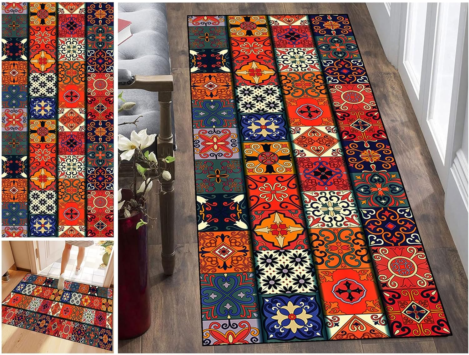 Dillerle Modern Hallway Carpet, Washable Runner Rug for Kitchen ...