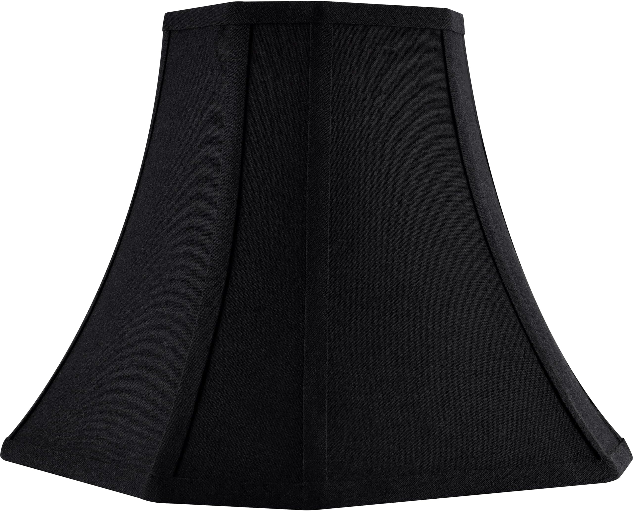 Urbanest Square Cut Corner Bell Lamp Shade, 12-inch, Black, Softback ...