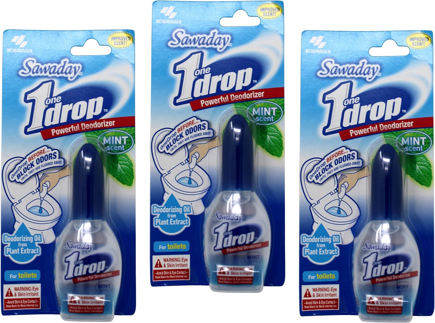 Amazon.com: 1 Drop Powerful Toilet Deodorizer, Mint Scent, Blocks Odors ...