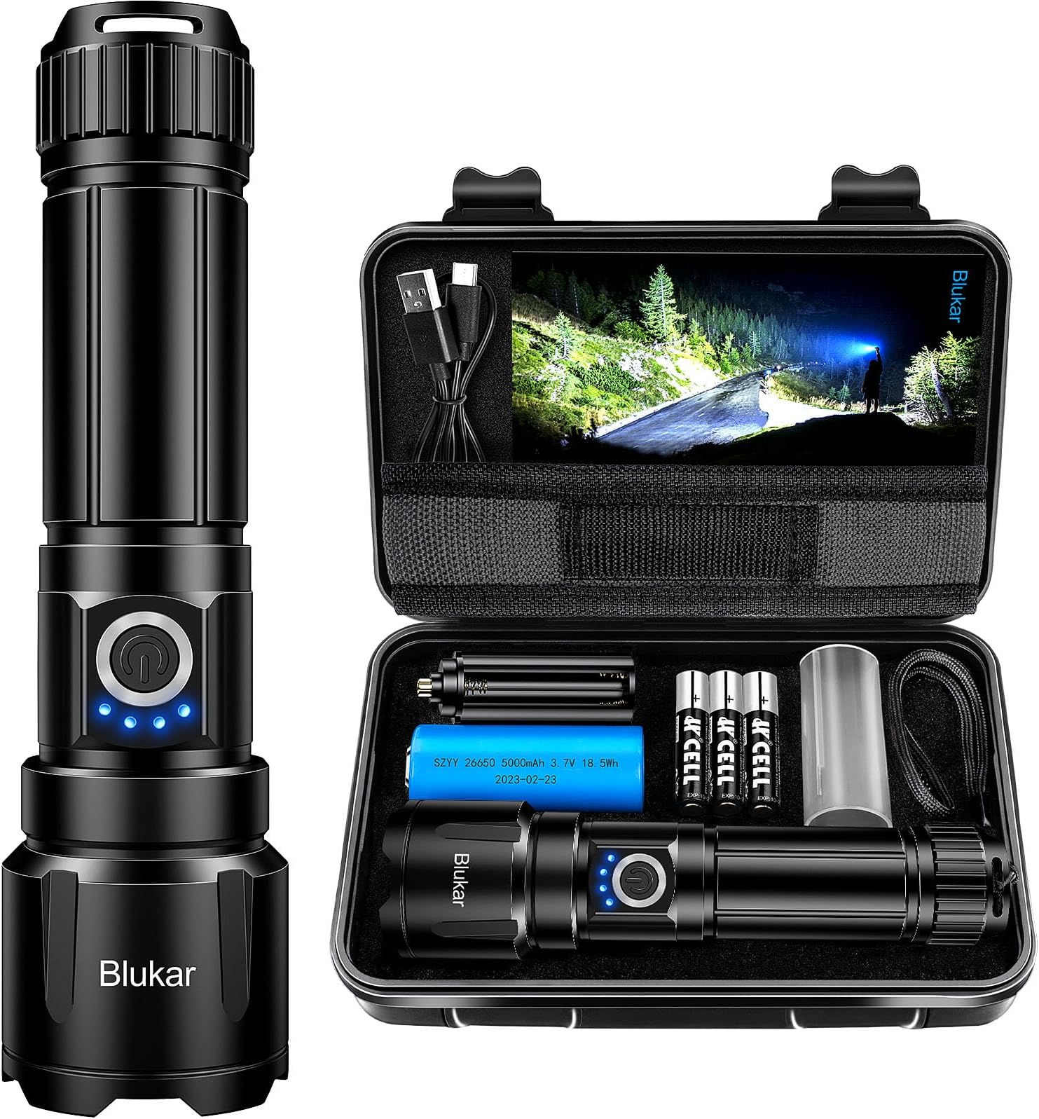 【3km Extreme Long Range】Ultra Powerful 30000 Lumens LED Torch ...