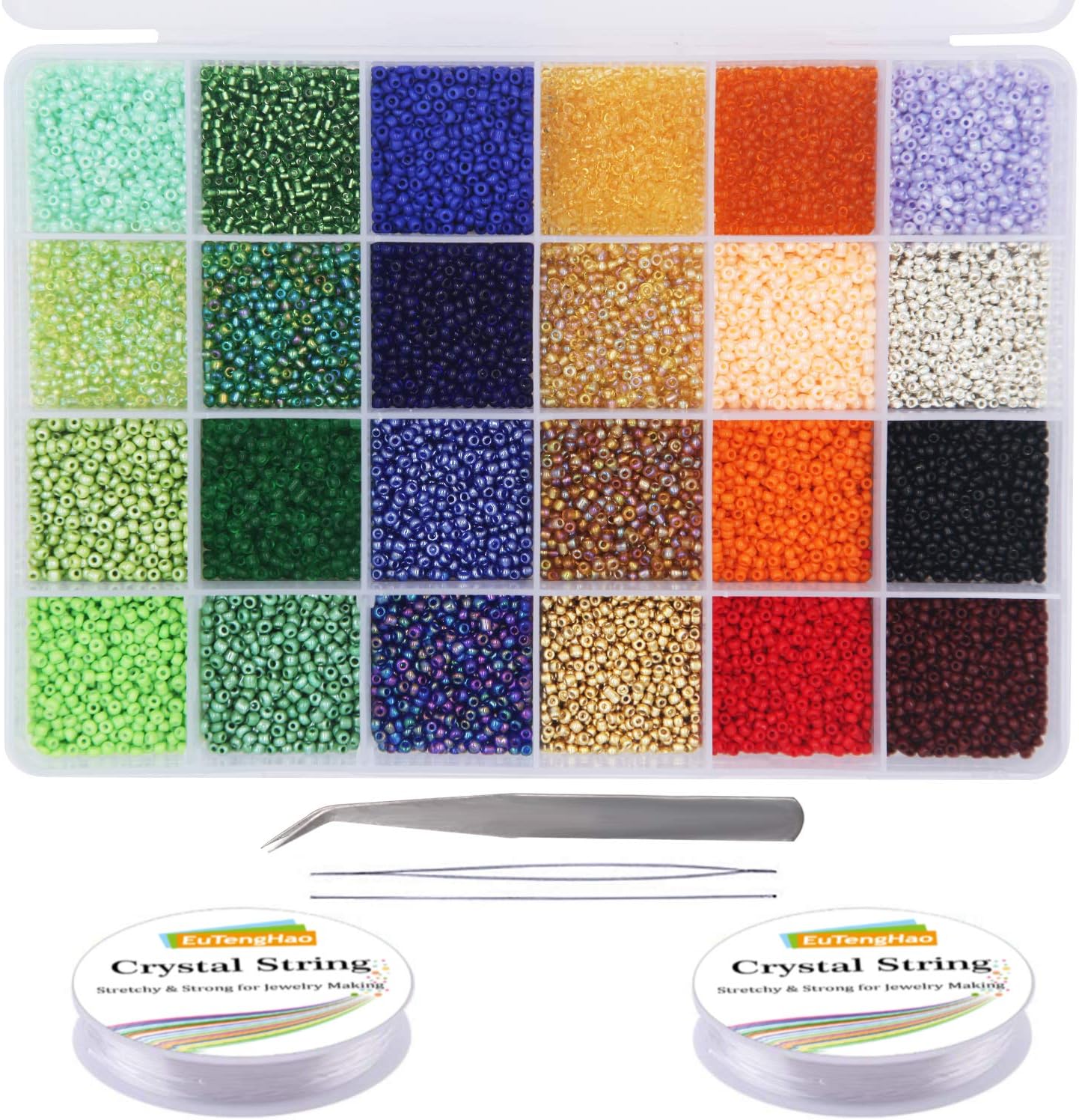 Amazon.com: BALABEAD 2mm Round 12/0 Size Almost Uniform Seed Beads for ...