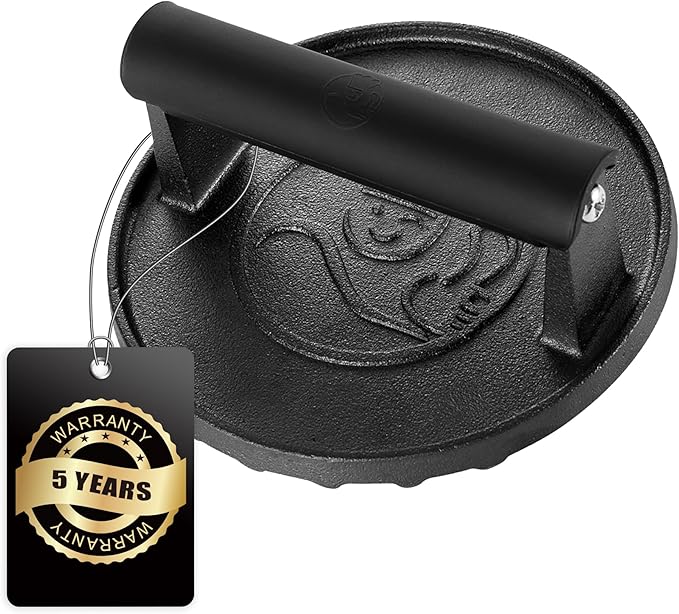 Amazon.com: 2 lb Smash Burger Press for Griddle, Heavy Duty Hamburger ...