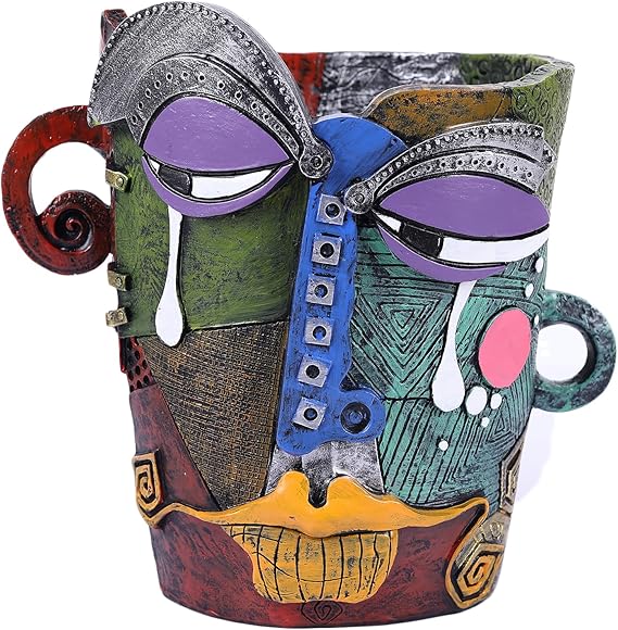 Amazon.com: PlivBloom Abstract Art Flower Pot,Large Face Planter ...