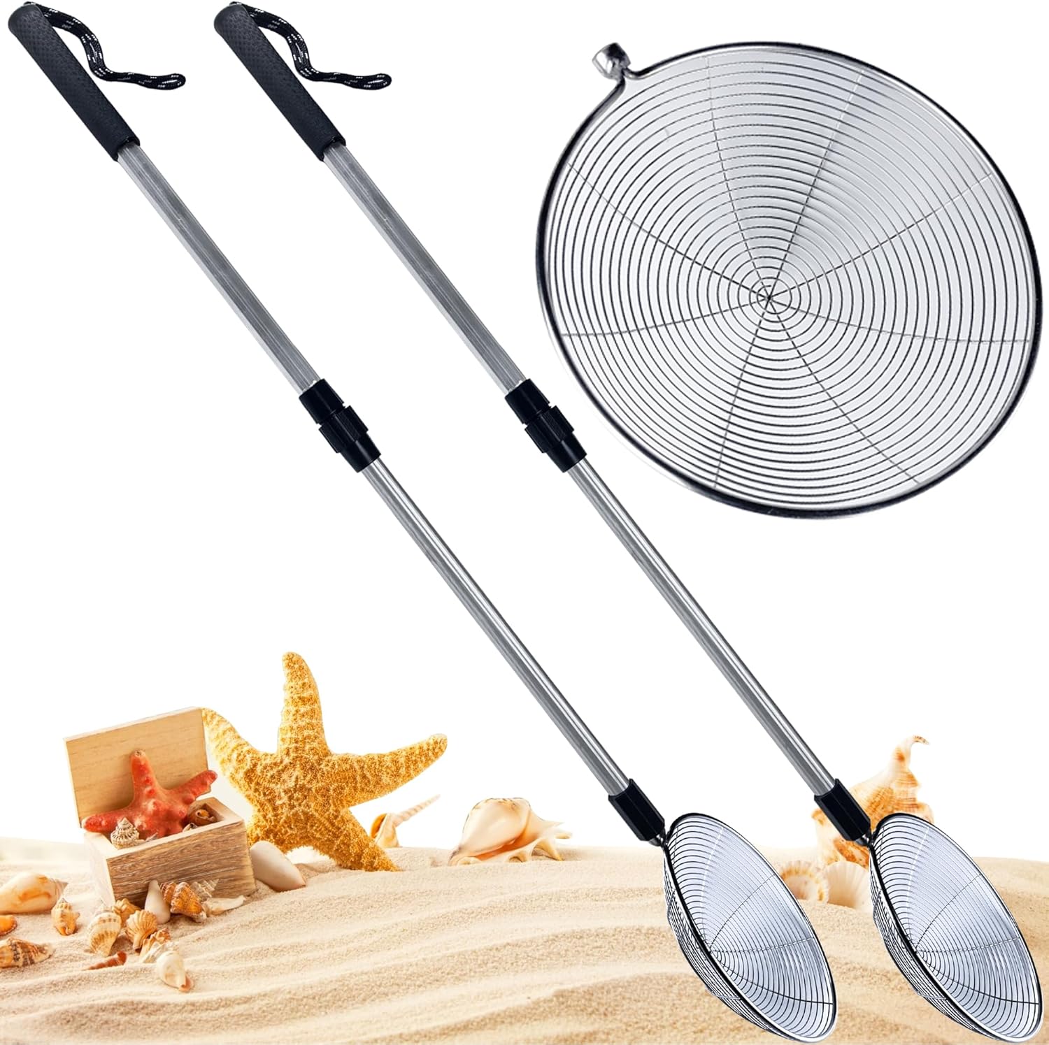 Amazon.com : 2pcs Shell Scooper for Beach Sand Sifter Shark Tooth ...