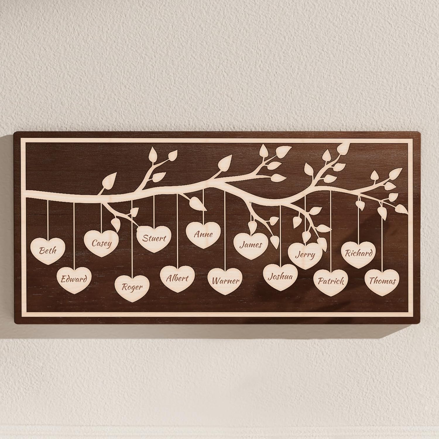 Amazon.com: ALBK Personalized Family Tree Signs - Custom Names Wood ...