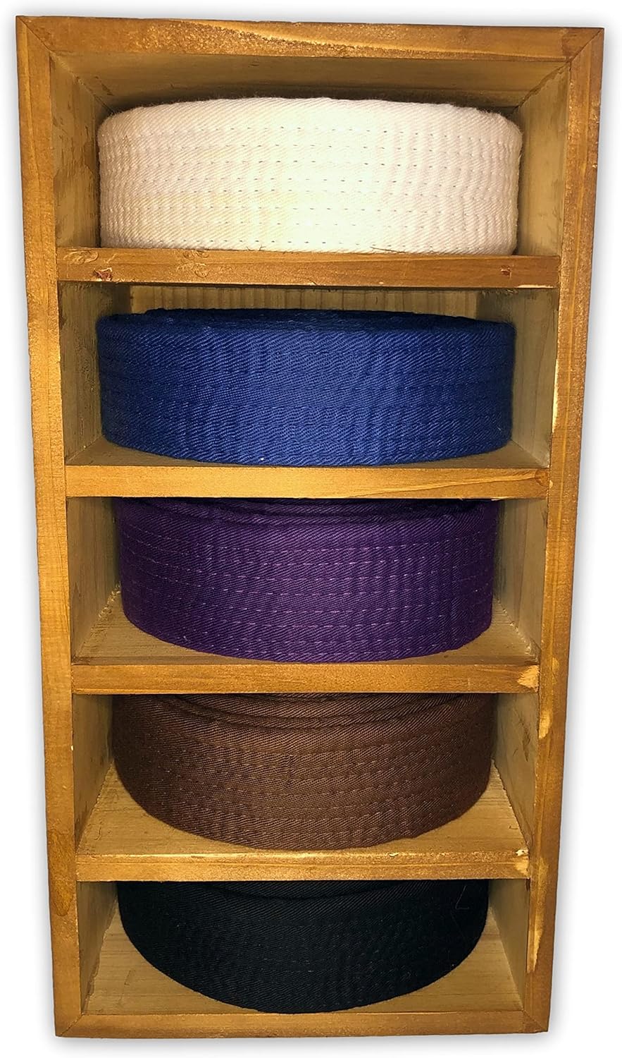 Amazon.com: Brazilian Jiu Jitsu Belt Display | Belt Box | BJJ Belt Rack ...