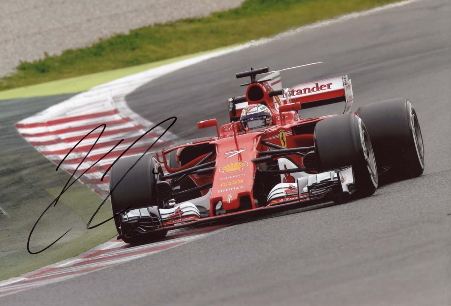 Amazon.com: Kimi Raikkonen FERRARI 2017 autograph, In-Person signed ...