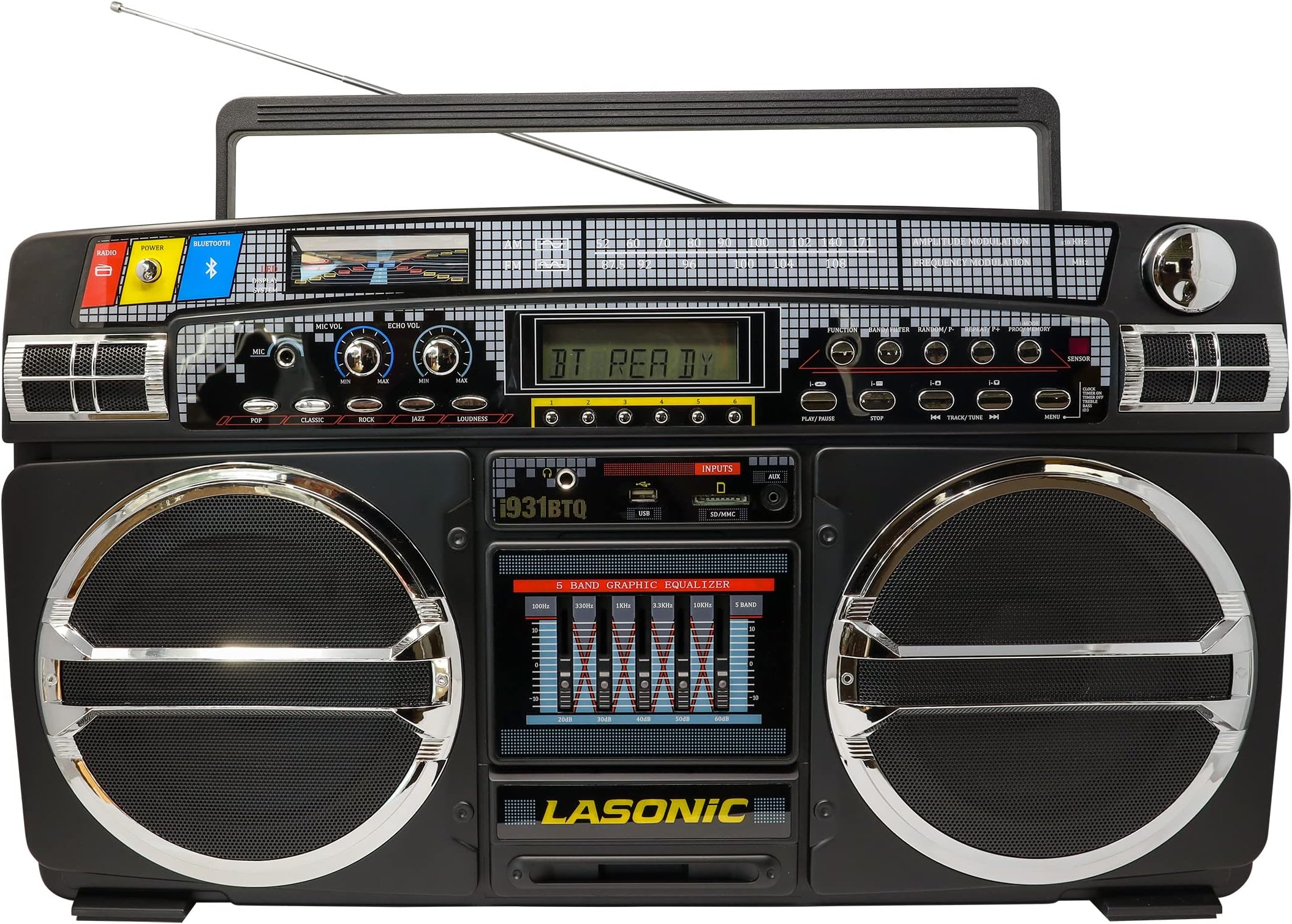 Amazon.com: Open Box Lasonic i-931BT Classic 80s Style Retro Bluetooth ...