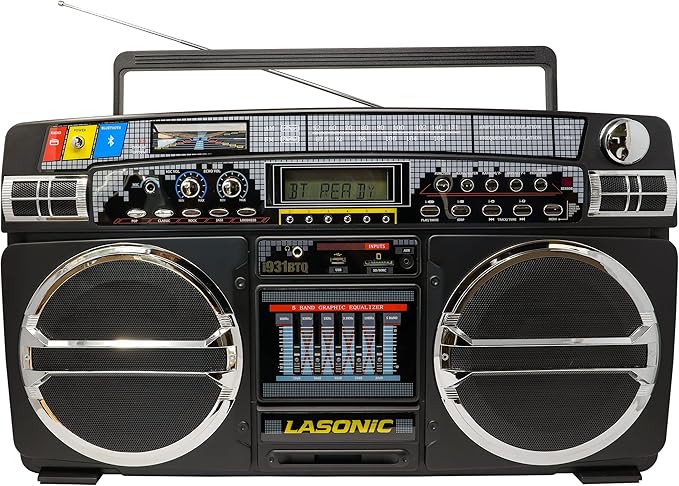 Lasonic i-931BT Portable Ghetto Blaster Boom Box Stereo with Built-In ...