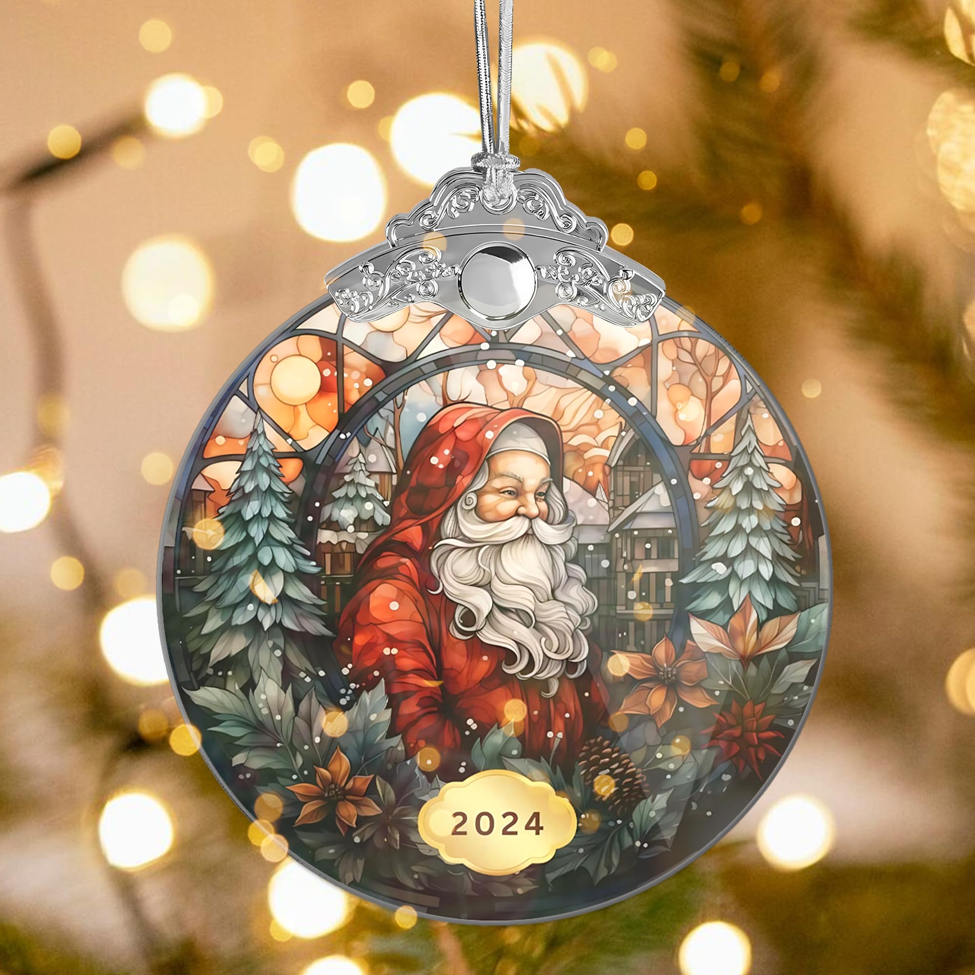 Amazon.com: Funny Santa Ornaments for Christmas Tree 2024, 2024 ...