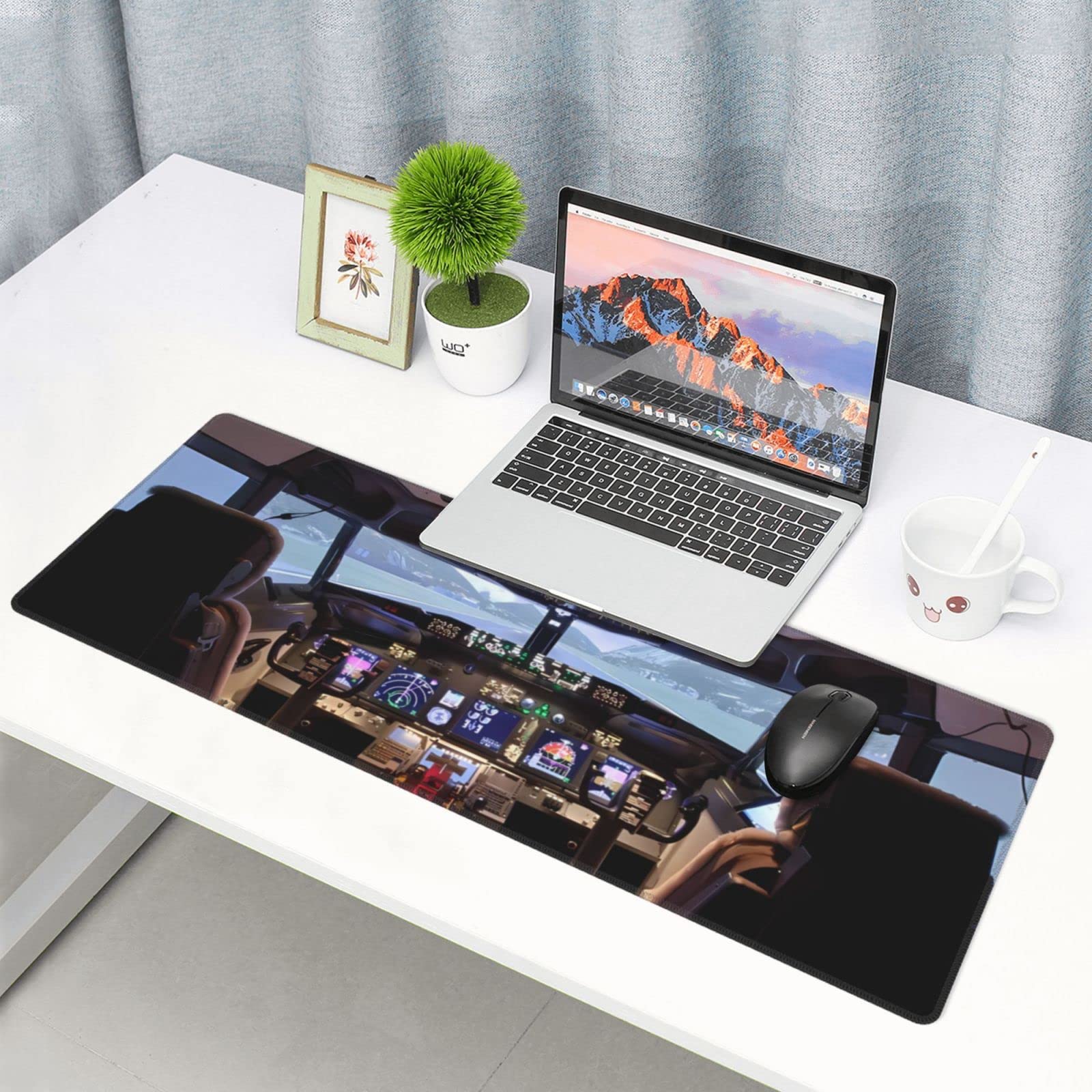 Amazon.com: LOGMOR Airplane Aircraft Cockpit Large Mouse Pad, Extended ...