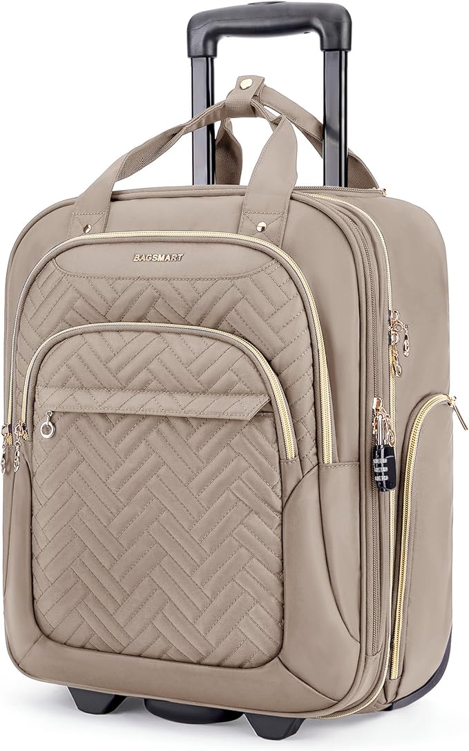 Amazon.com | BAGSMART Underseat Carry On Luggage Airline approved,16 ...