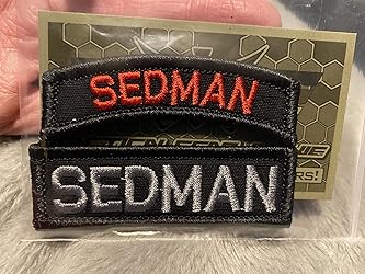 Amazon.com: Custom Text Tab Patch W/Hook Fastener Patch (Navy Blue ...