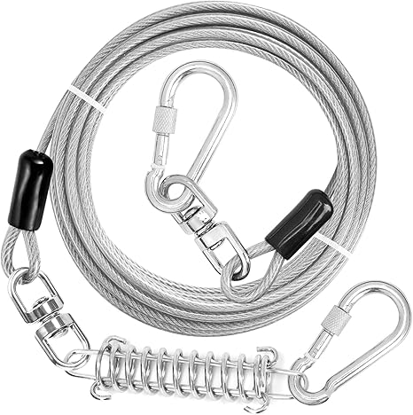 Amazon.com : jenico Dog Tie Out Cable, 10/15/20/30/40/50/70/100/150FT ...