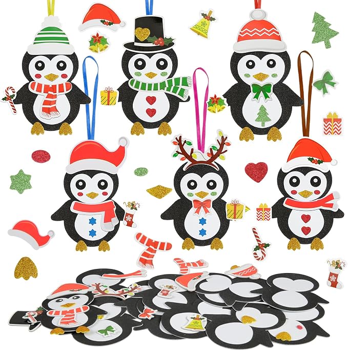 Amazon.com: Fennoral 12 Pack Penguin Crafts for Kids Make You Own ...