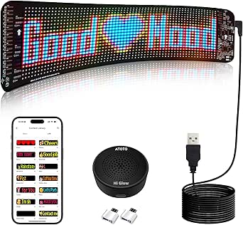 Programmable Led Sign with AI-Voice Control, ATOTOEXCEL Scrolling Huge ...