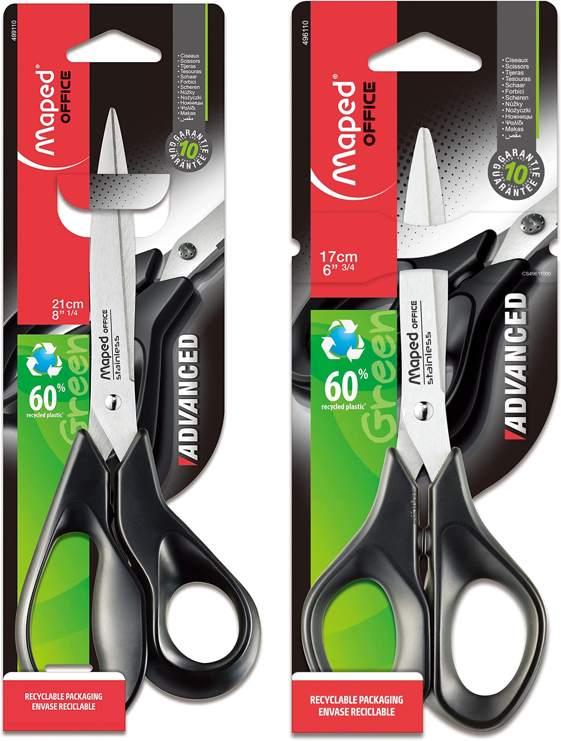 Maped Advance 21cm Scissor & Maped Advanced 17cm Scissor : Amazon.in ...