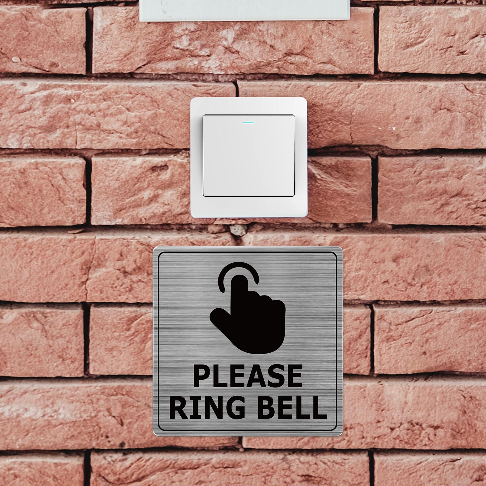 Snapklik.com : Please Ring Bell Signs 6 6 Inches Aluminum Self-Adhesive ...