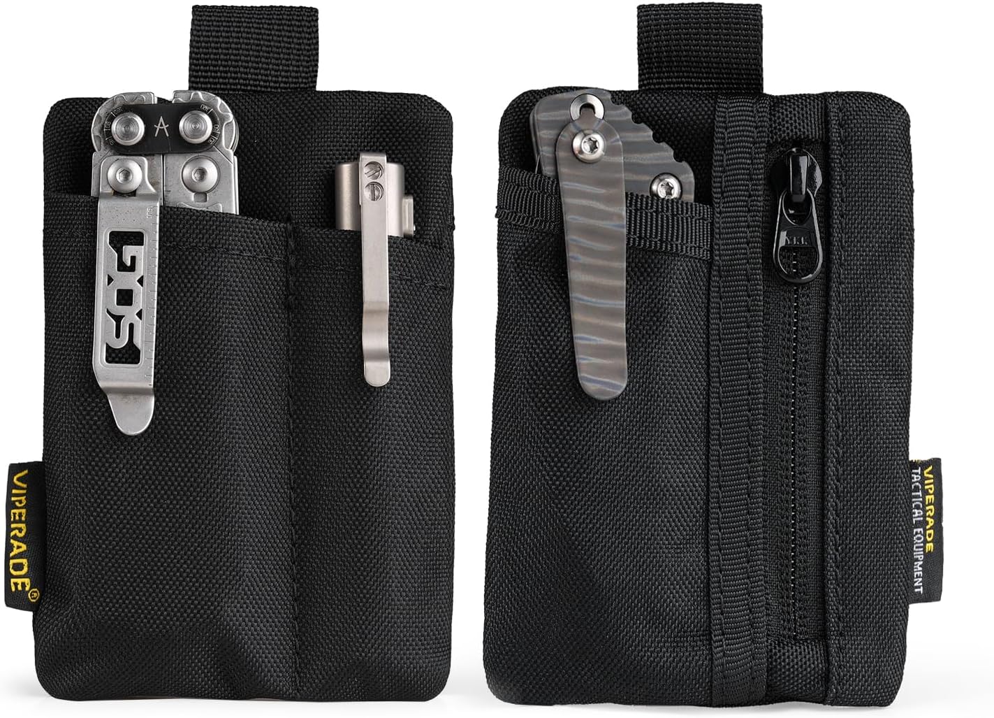 Amazon.co.jp: VIPERADE VE29 EDC ポーチ、EDC ポケット スロット 3 つ付きポケット オーガナイザー、EDC ギア用ジッパー ポケット付き EDC ポケット ...
