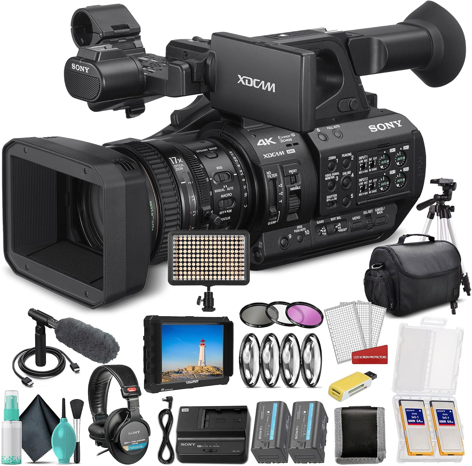 Amazon.com : Sony PXW-Z280 4K 3-CMOS 1/2" Sensor XDCAM Camcorder PXW ...