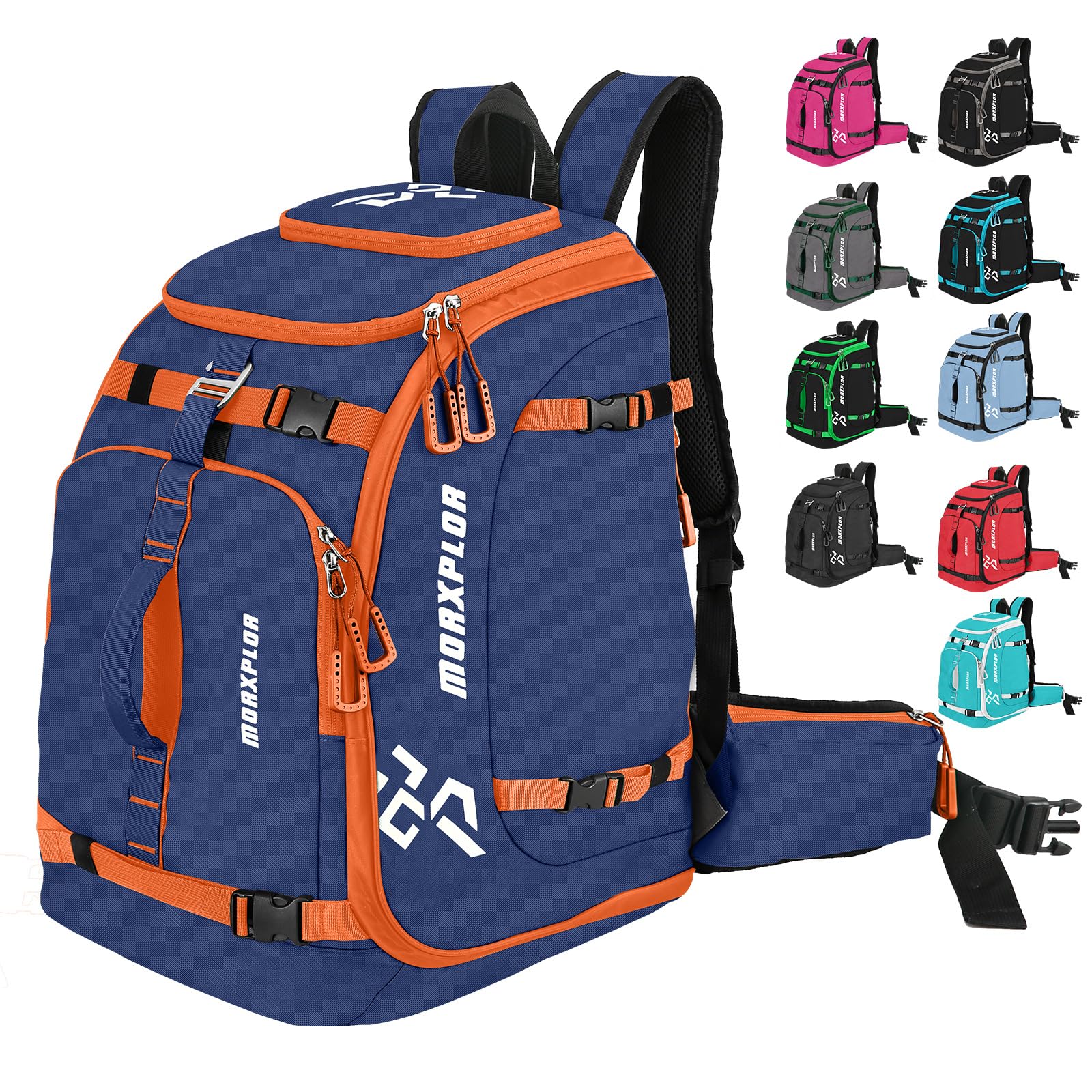 Ski Boot Bag Backpack, 65L padded Ski Gear Bag & Snowboard Boot Bag ...