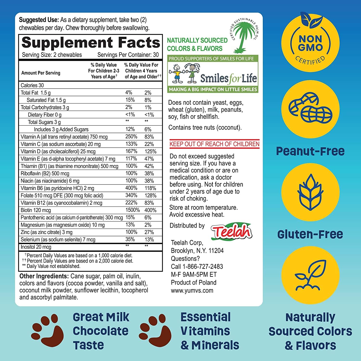 Snapklik.com : YUM-VS - Kids Multivitamin Chewable Chocolate Bears ...