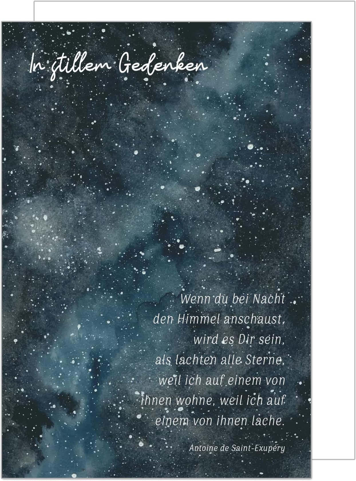 Edition Seidel Premium Trauerkarte mit Umschlag. Beileidskarte Trauer ...