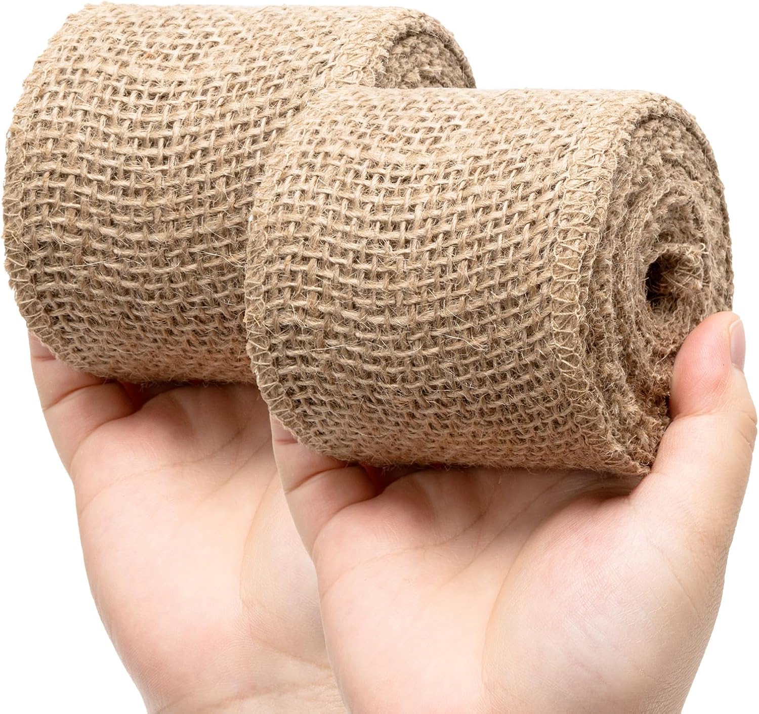 Amazon.com: Natural Burlap Fabric Roll 10 Yards, 3 Inch Jute Ribbon for ...