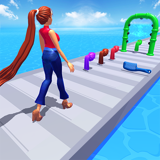 Long Hair Wig Challenge! Hair Runner Challenge Wig Run 3D - Wig Rush ...