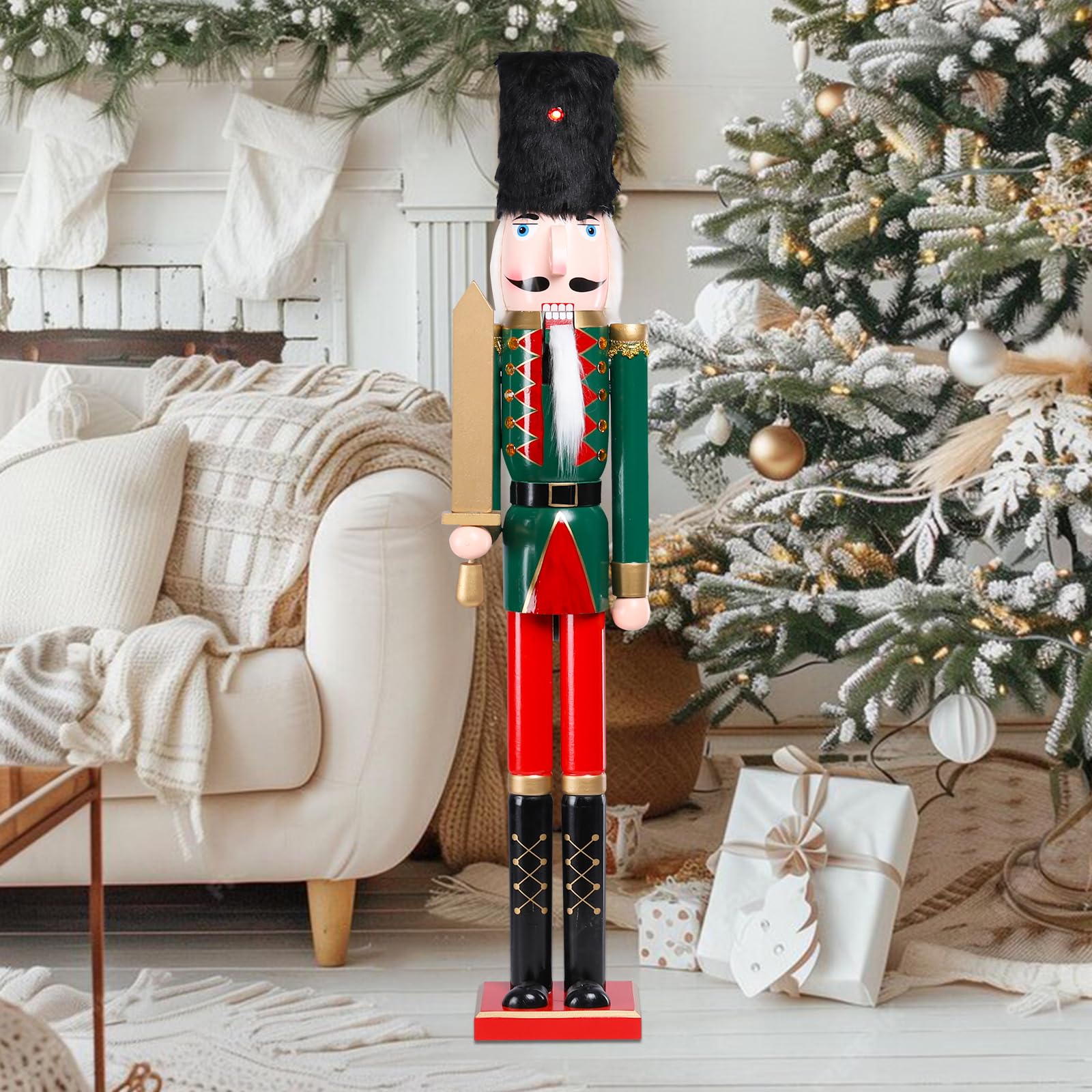 Amazon.com: WONDER GARDEN Christmas nutcrackers, 42 Inch 3.5 Ft Giant ...