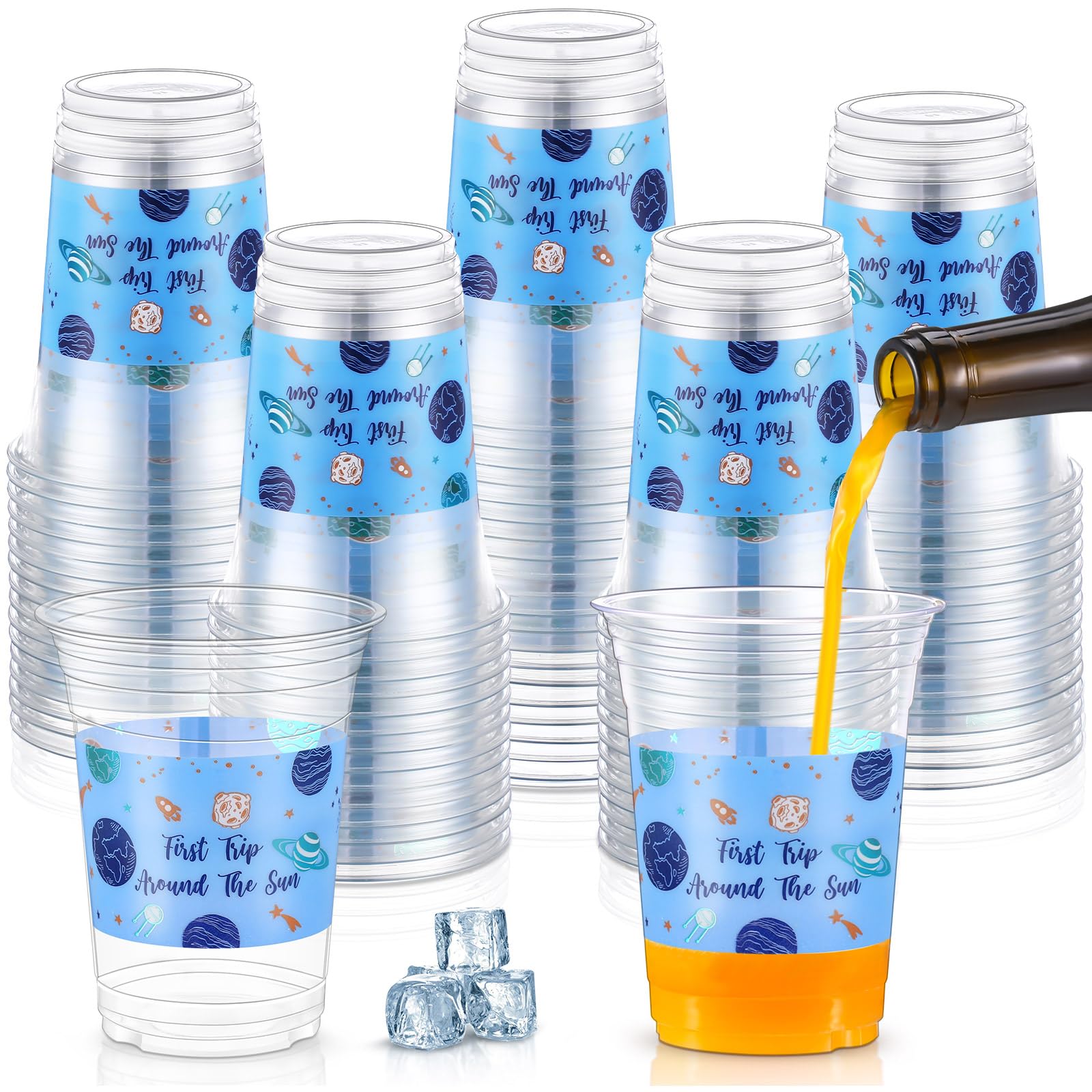 Snapklik.com : 60 Pcs First Trip Around The Sun Party Cups 16 Oz ...