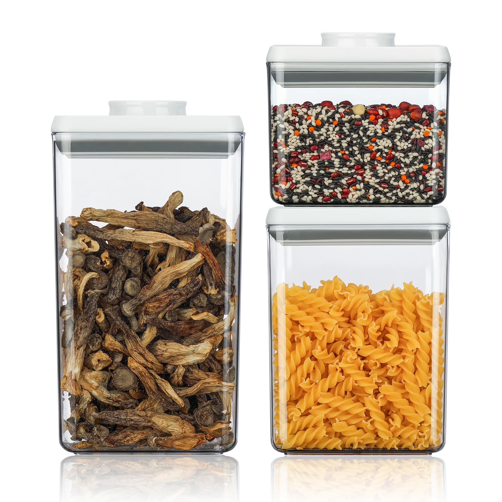 Amazon.com: SETLUX Food Airtight Containers storage with Lids 3 Pack ...