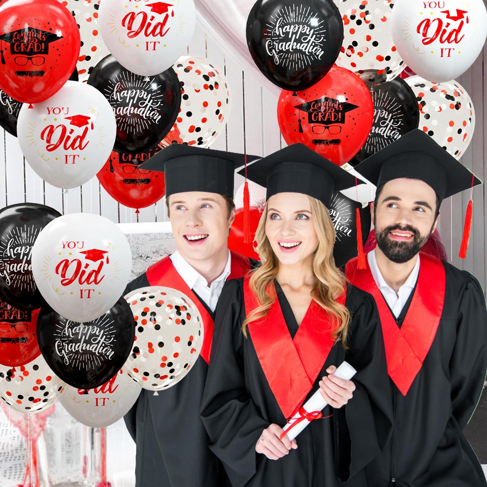 Snapklik.com : 75 Pack Graduation Party Decorations Balloons Set - 12 ...