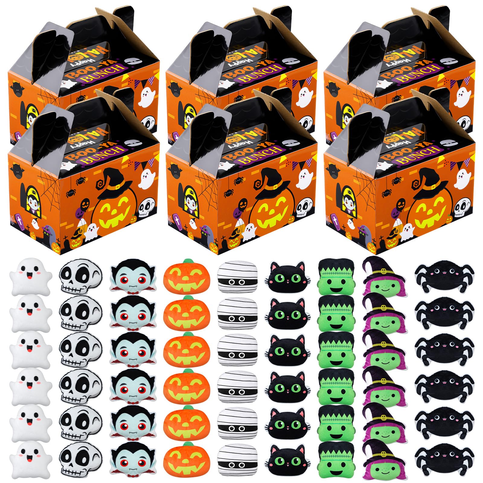 Snapklik.com : 66 Pcs Halloween Stuffed Animal Plush Toy Gift Set Bulk ...