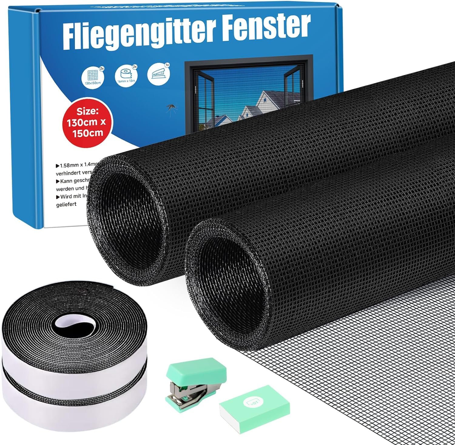 Screen Door Mesh, Window Screen Replacement 120X250CM, Cuttable Patio ...