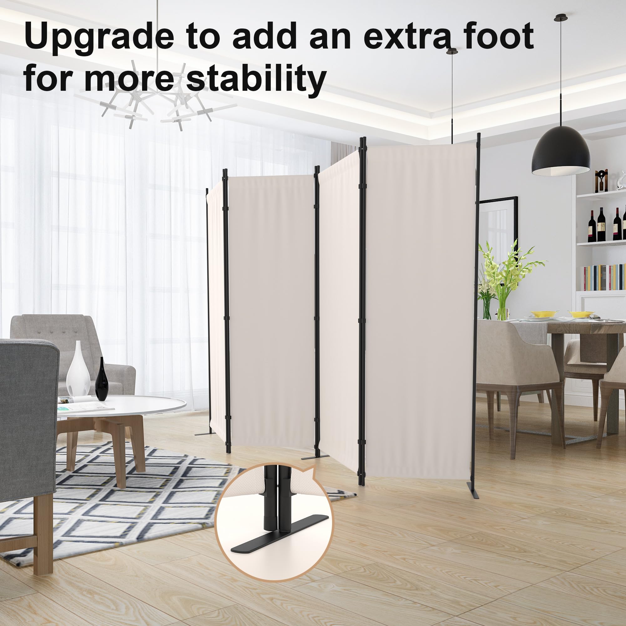 Snapklik.com : Room Divider, 4 Panel Folding Privacy Screen, 88 ...