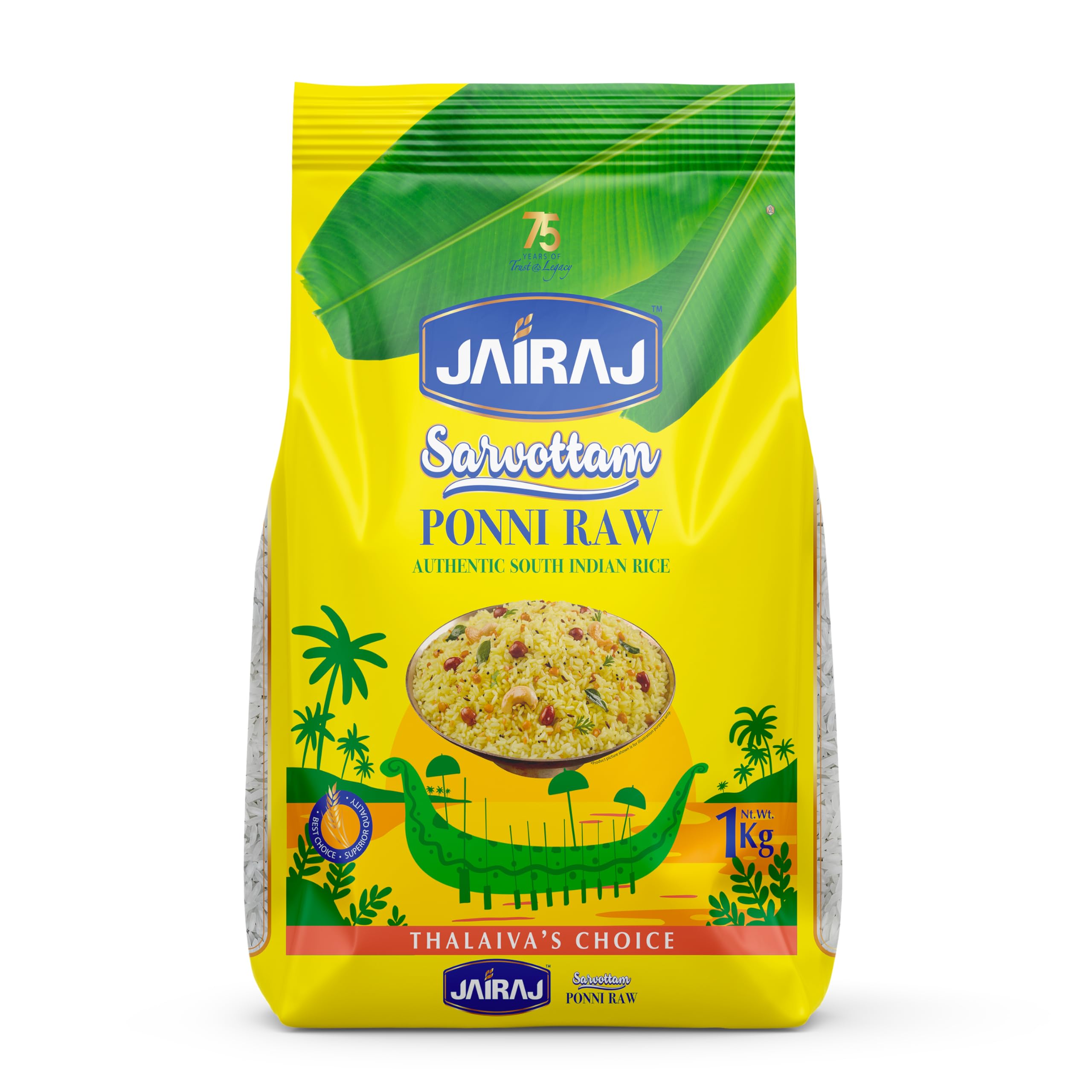 Jairaj Sarvottam Ponni Raw Rice Authentic South Indian Rice Perfect for ...