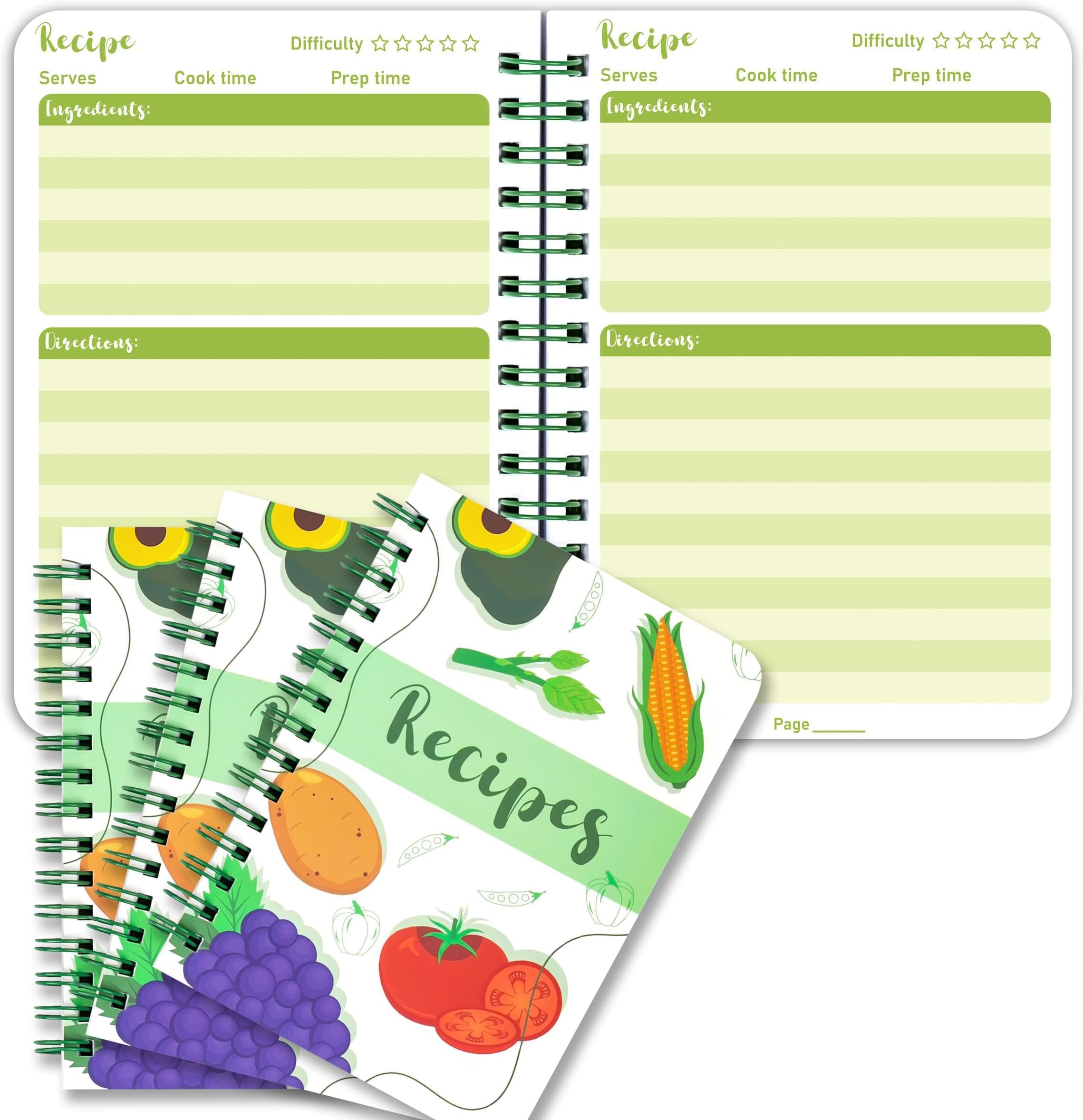 Amazon.com: PECULA Recipe Book, Recipe Book to Write In Your Own ...